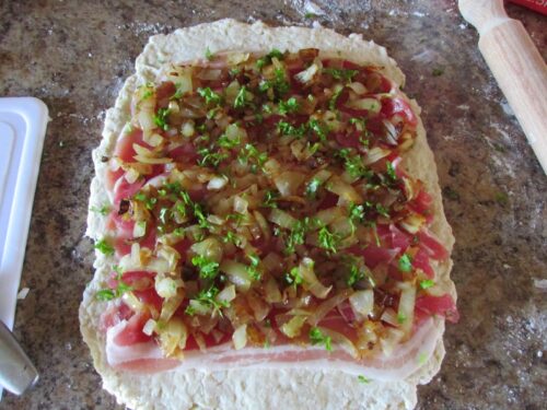 Bacon and Onion Roly-Poly Pudding - Grandads Cookbook