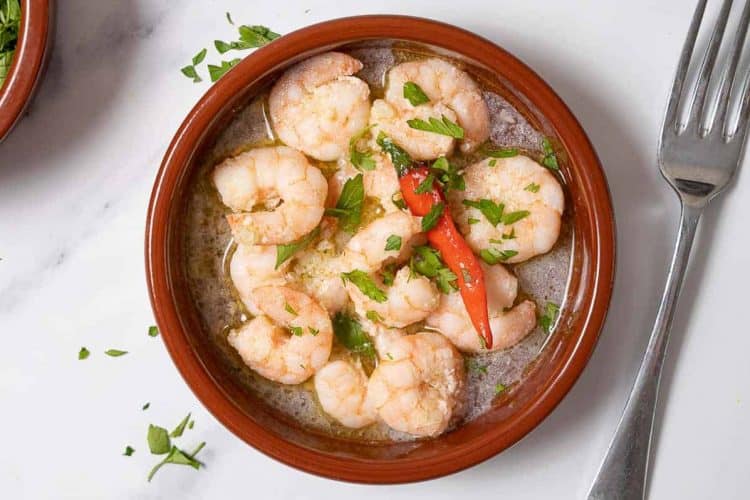 Sizzling Prawns with Garlic - Grandads Cookbook