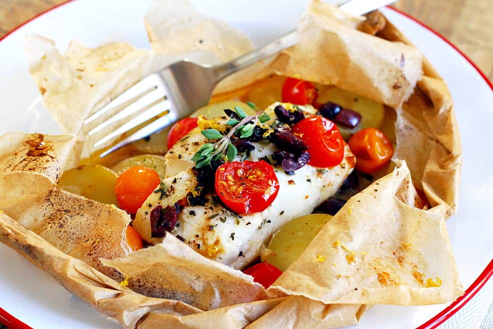 Mediterranean Cod en Papillote - Grandads Cookbook