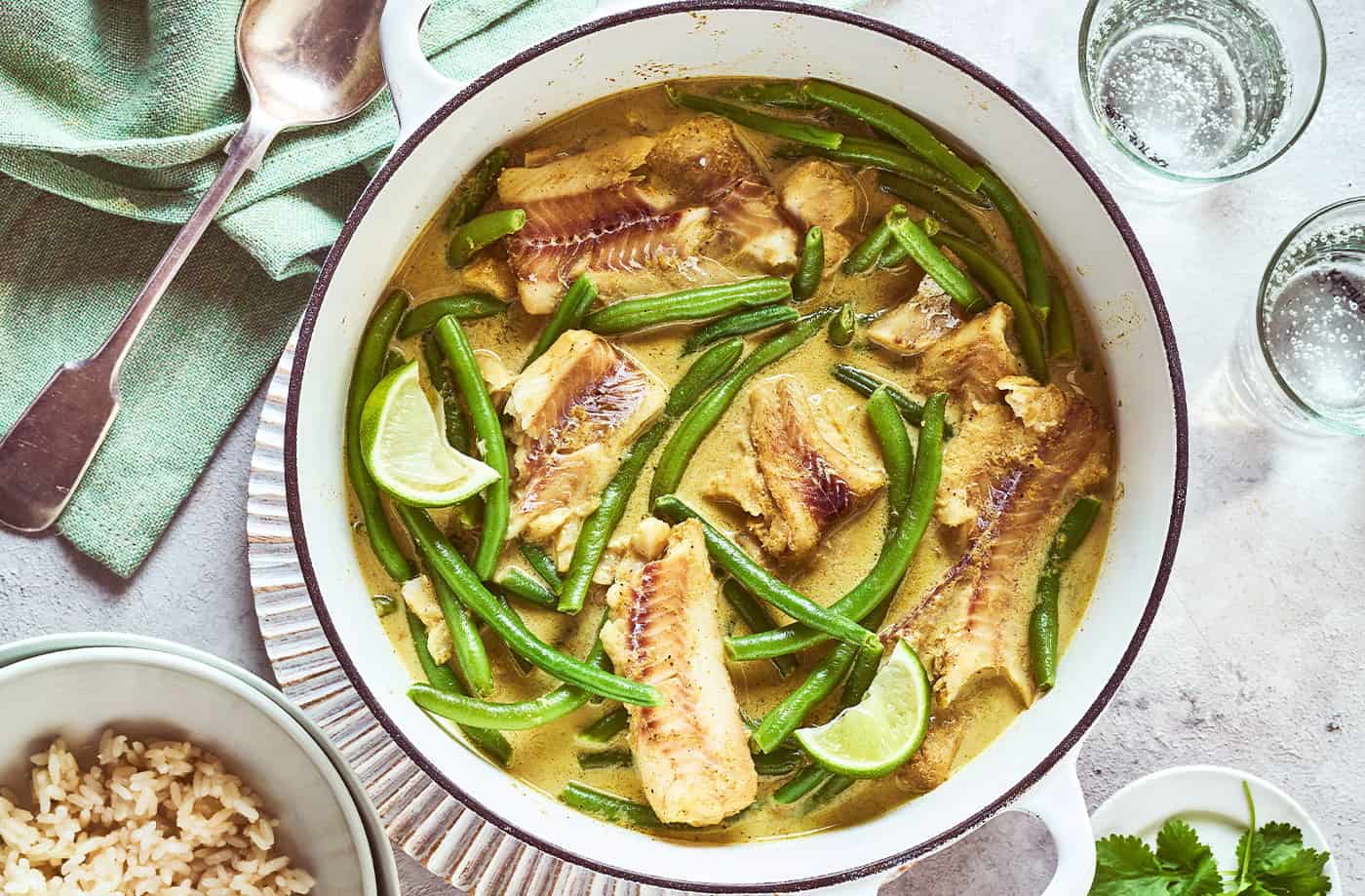Thai Coconut and Green Bean Fish Curry - Grandads Cookbook